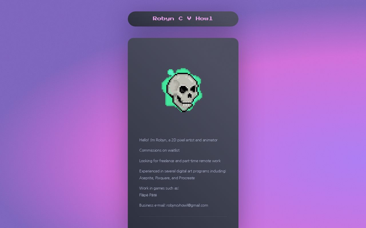 Robyn C V Howl Carrd